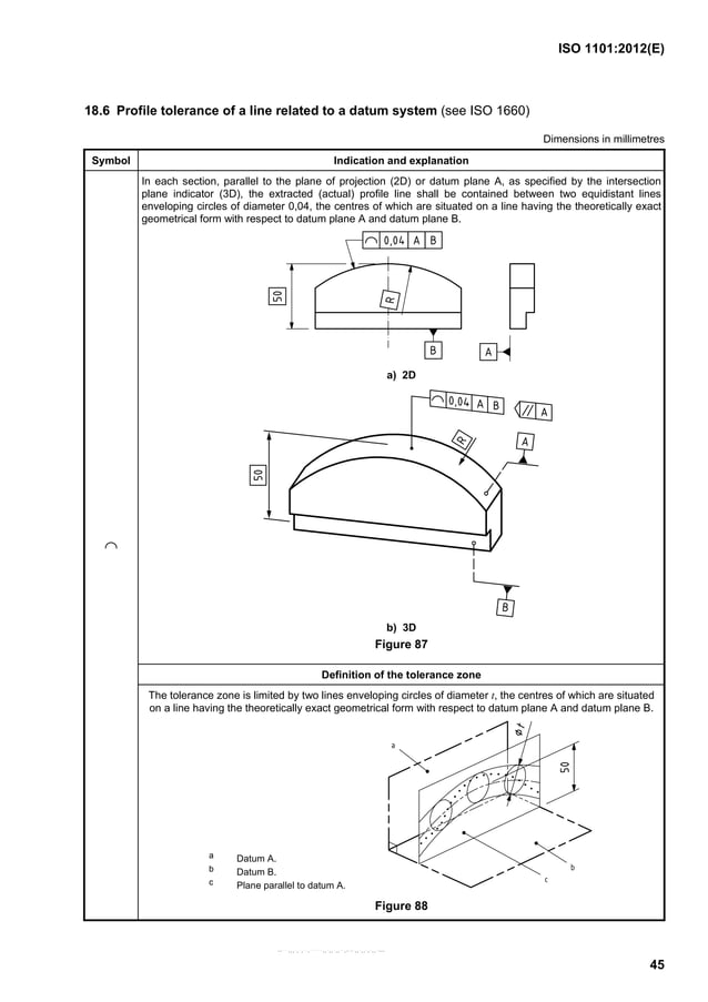 Profile tolerance(iso 1101 2012) | PDF | 3-D Graphics | Computer ...