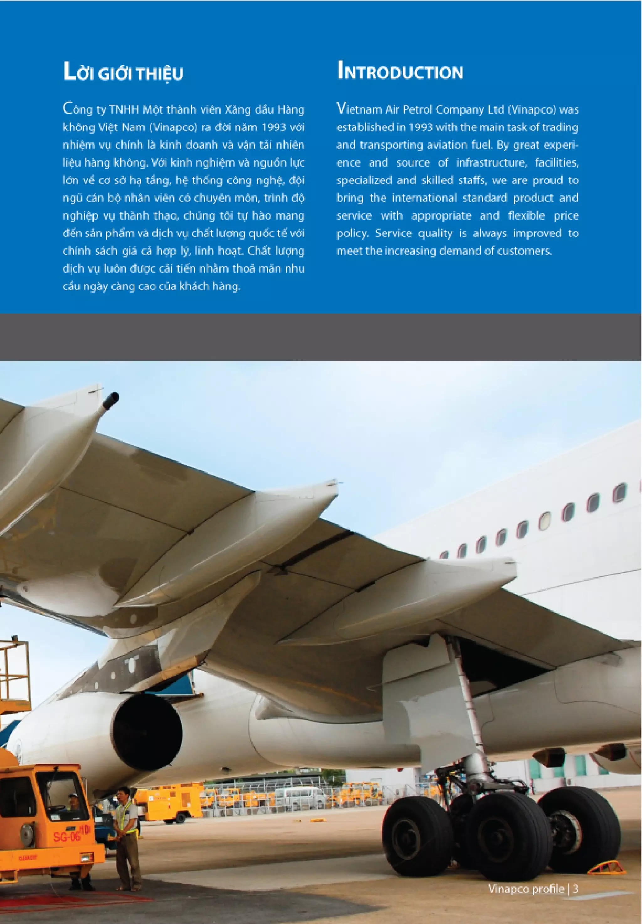 Mẫu thiết kế Profile Tổng công ty xăng dầu Vinapco | PDF