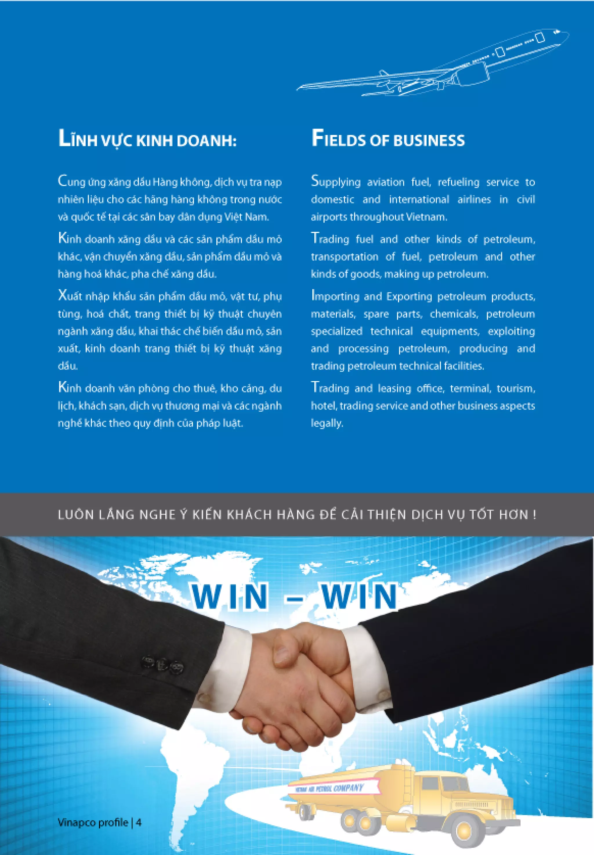 Mẫu thiết kế Profile Tổng công ty xăng dầu Vinapco | PDF