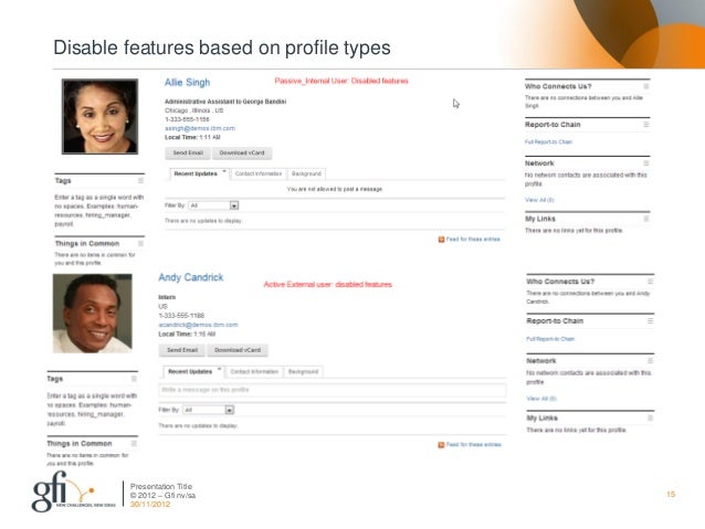 Profile types and locking profile features