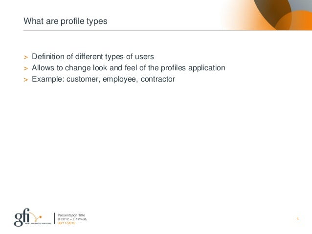 Profile types and locking profile features