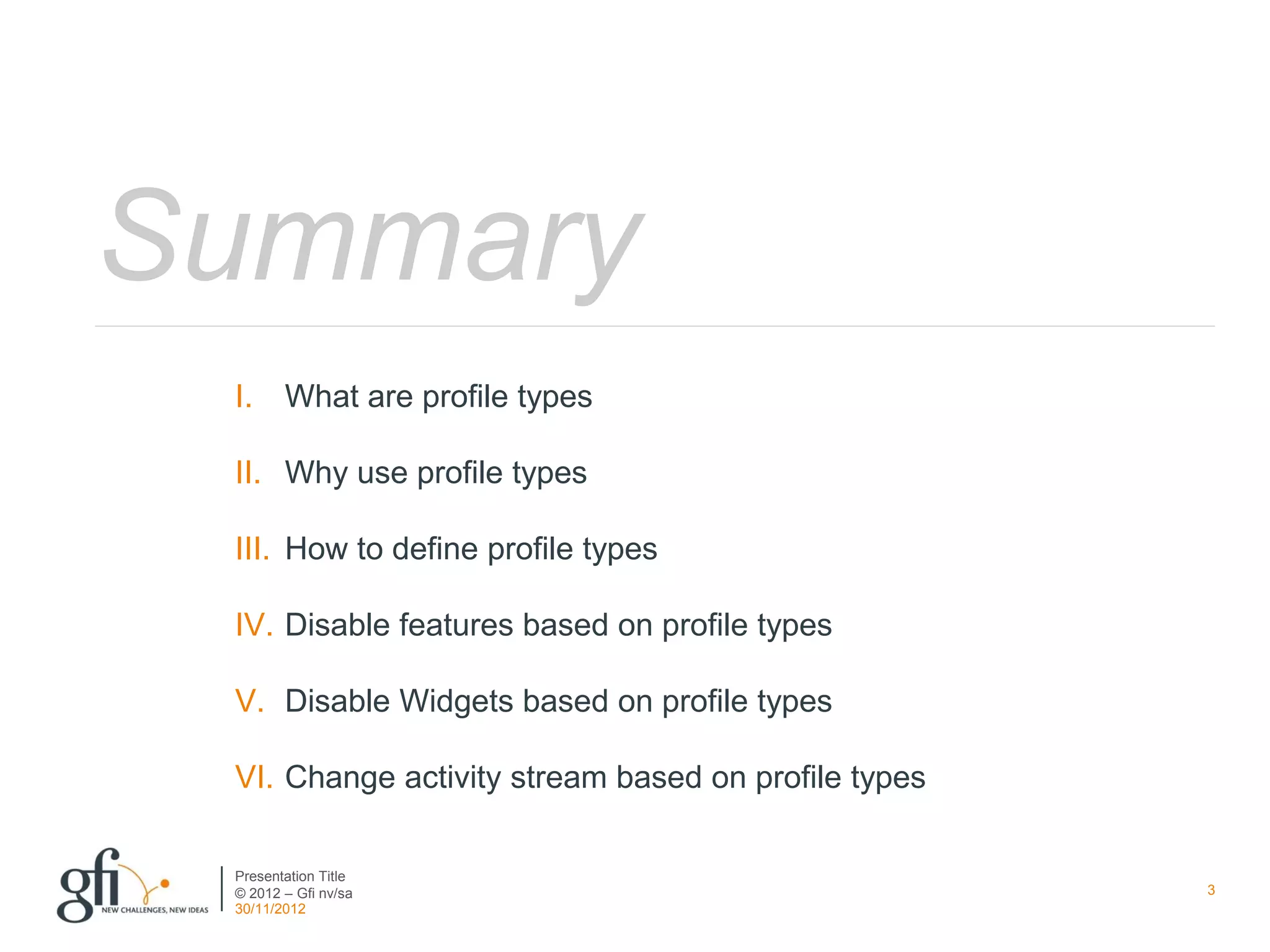 Profile types and locking profile features | PDF