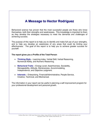 Profile Xt | PDF | Career Advice | Careers