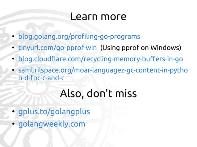 Profiling Go Code A Beginners Tutorial Ppt