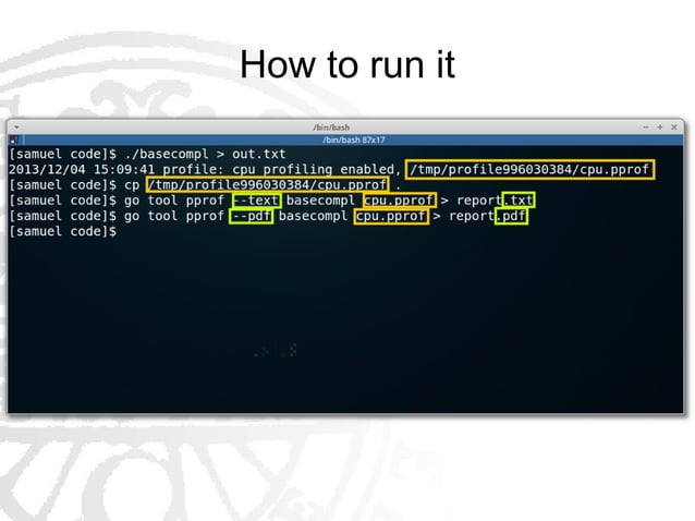Profiling Go Code A Beginners Tutorial Ppt