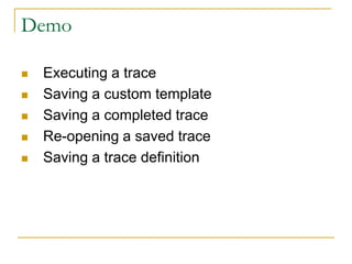Profiling its okay in sql server | PPT