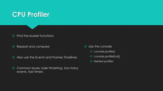 Profiling JavaScript Performance | PPT