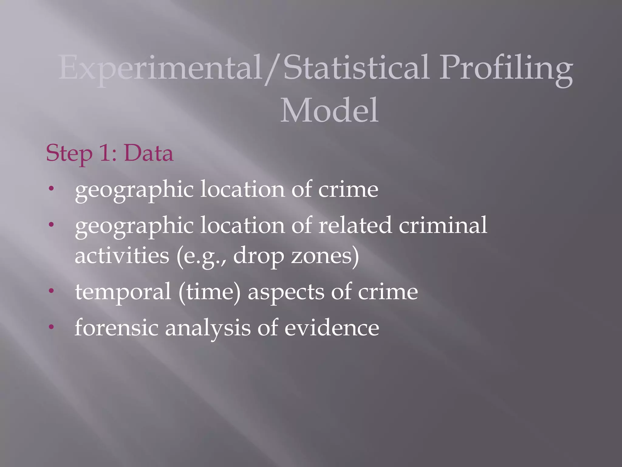 Profiling models | PPT