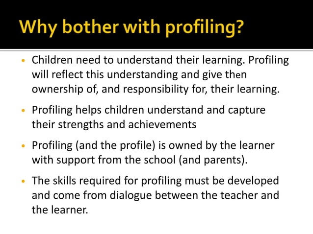 Profiling morning blether | PPT
