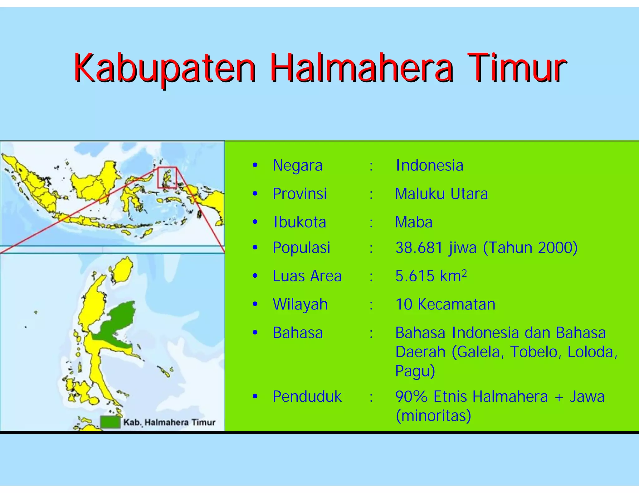 Profil Kabupaten Halmahera Timur | PDF