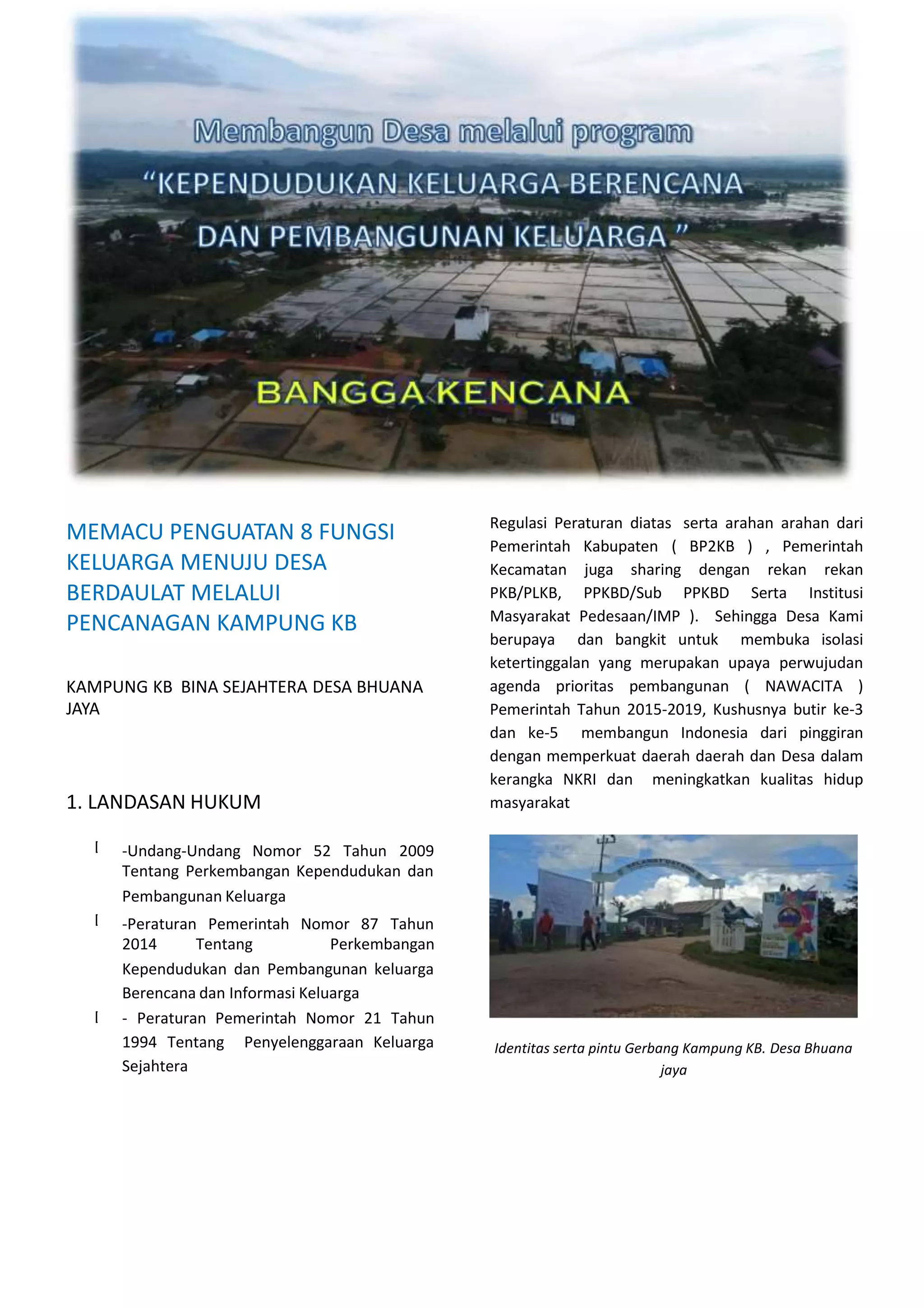 Profil kampung kb Bina sejahtera | PDF