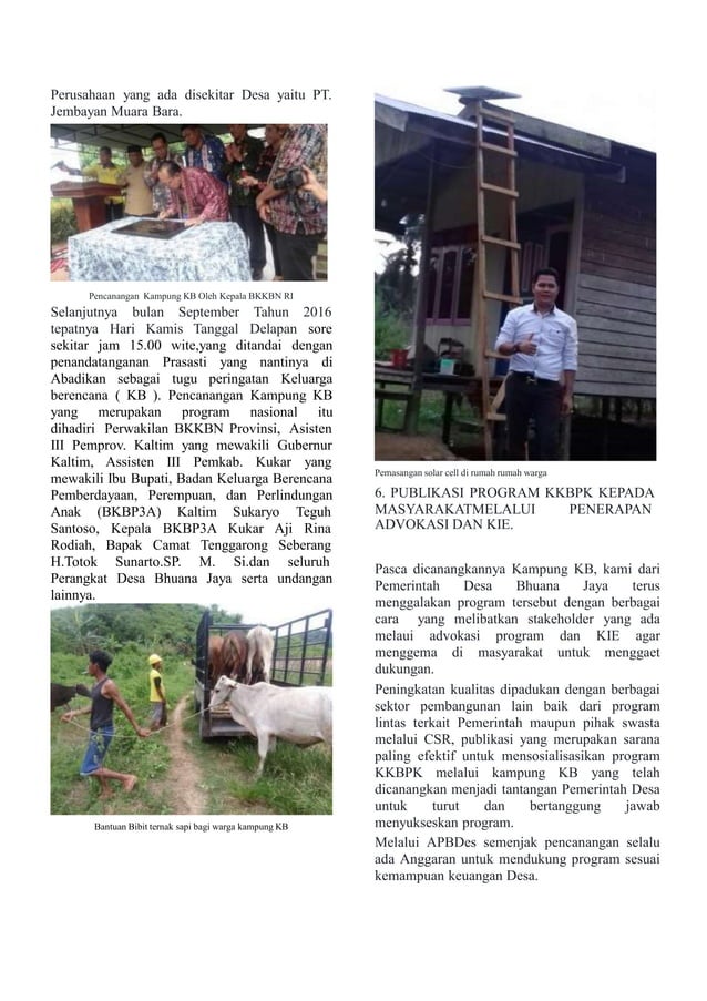 Profil kampung kb Bina sejahtera | PDF