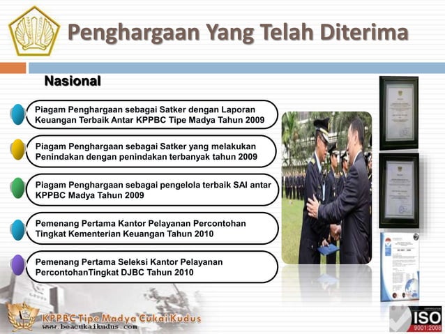 Profil Kantor KPPBC Tipe Madya Cukai Kudus ( Per Mei 2015 ) | PPT