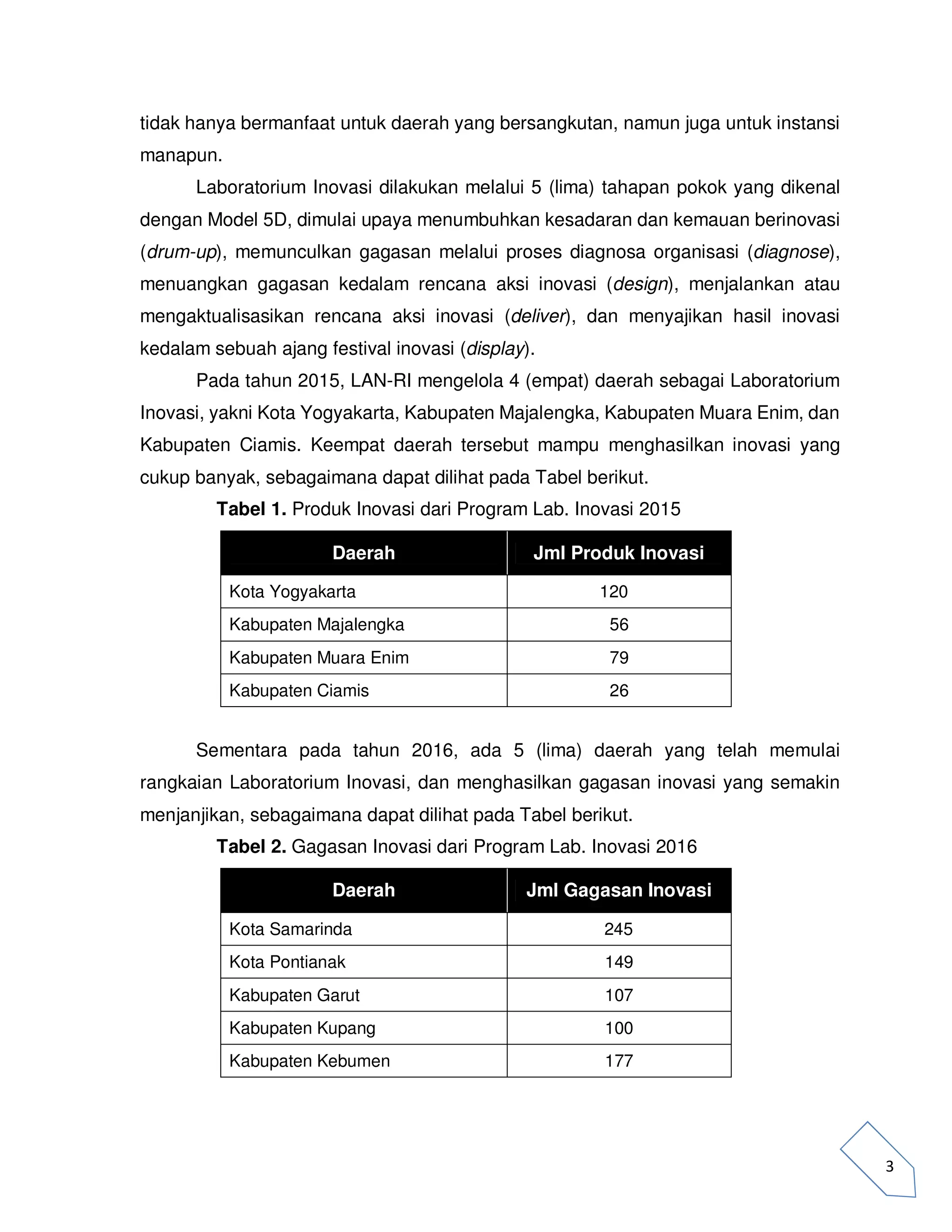 LAN-RI Mewujudkan Administrasi Negara yang Inovatif | PDF