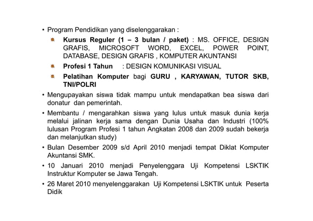 Profil LPK Yos Sudarso Sokaraja | PDF