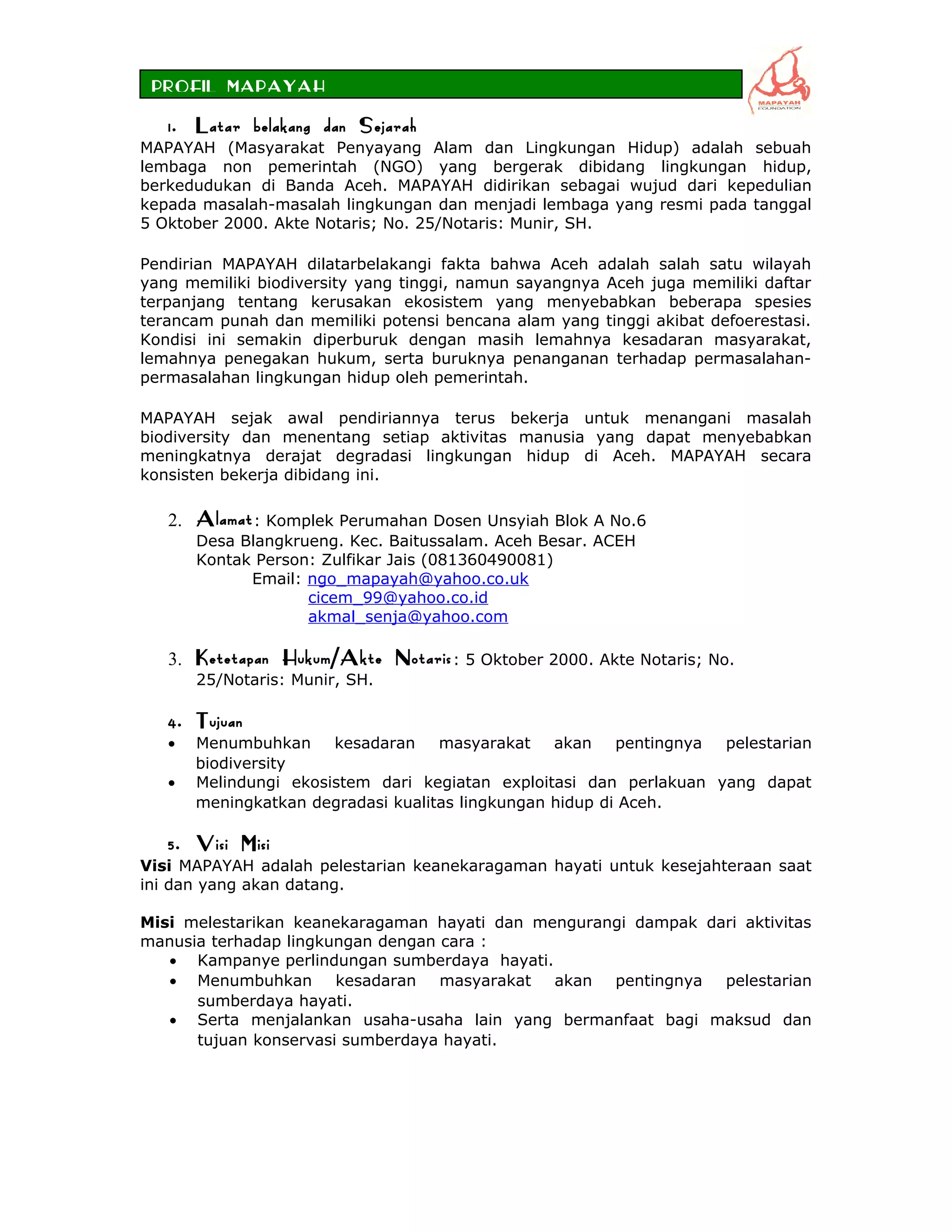 Profil mapayah 08 | DOC