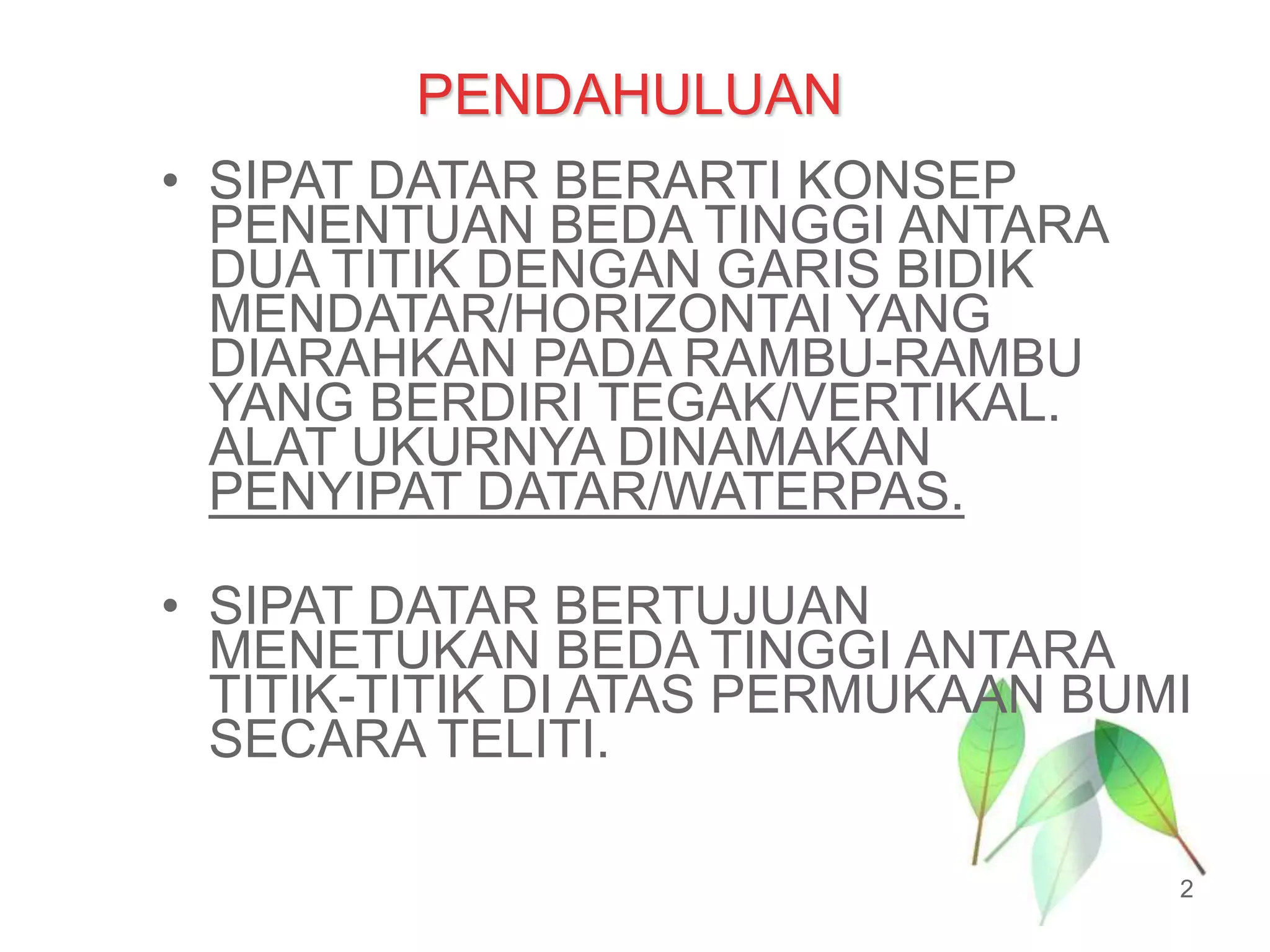 Profil memanjang dan melintang (sifat datar) | PPTX
