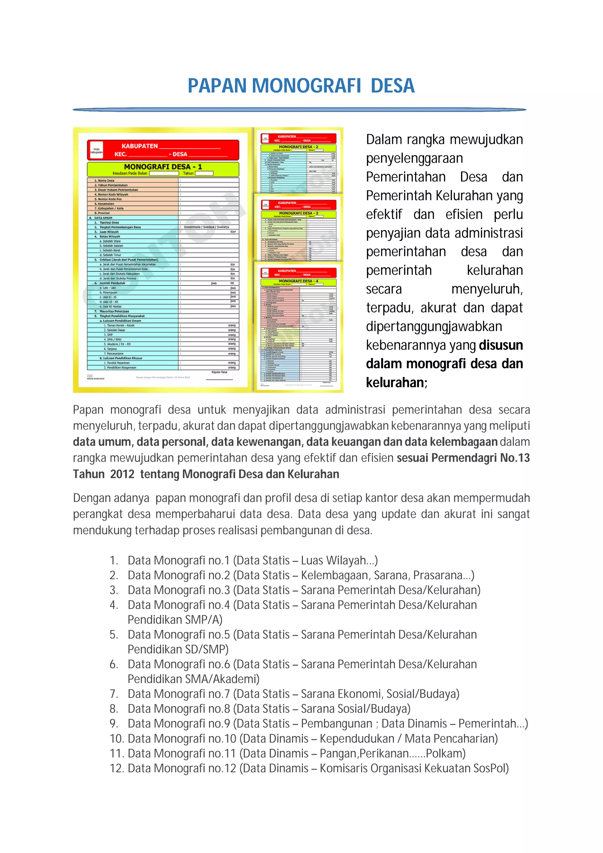 Profil monografi | PDF