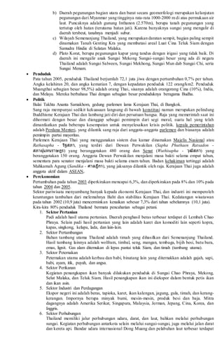 Profil negara thailand & tempat wisatanya | DOCX