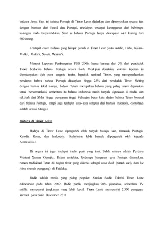 Profil negara timor leste | DOCX