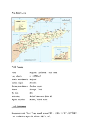 Profil negara timor leste | DOCX