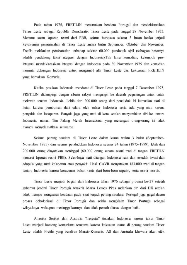 Profil negara timor leste | DOCX