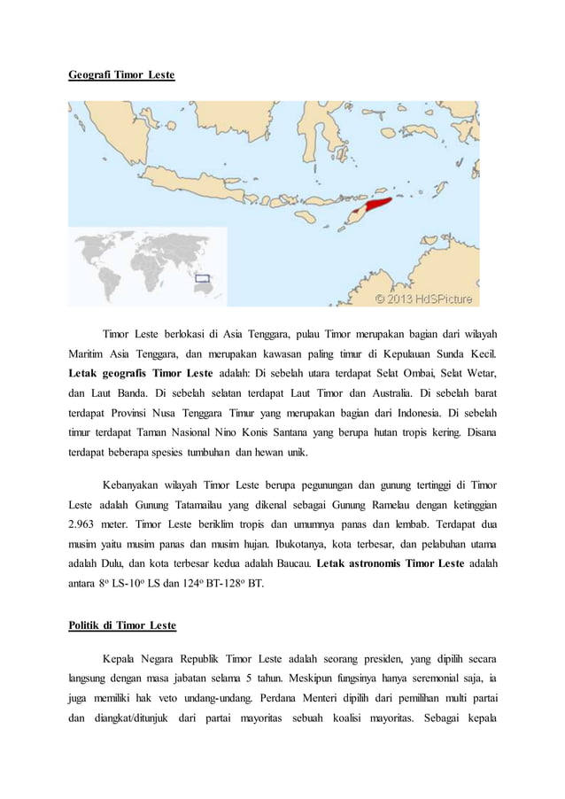 Profil negara timor leste | DOCX