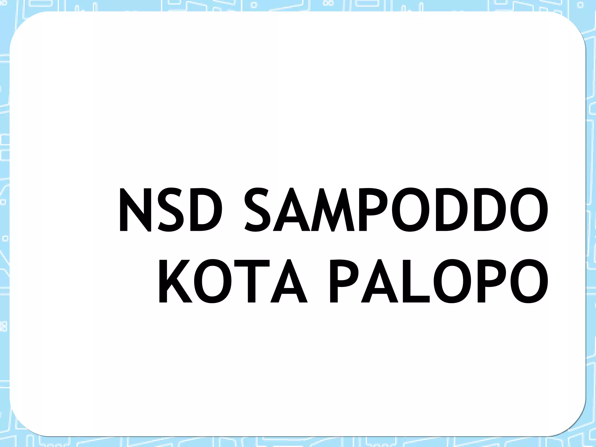 Profil NSD Kota Palopo 2019 | PPT