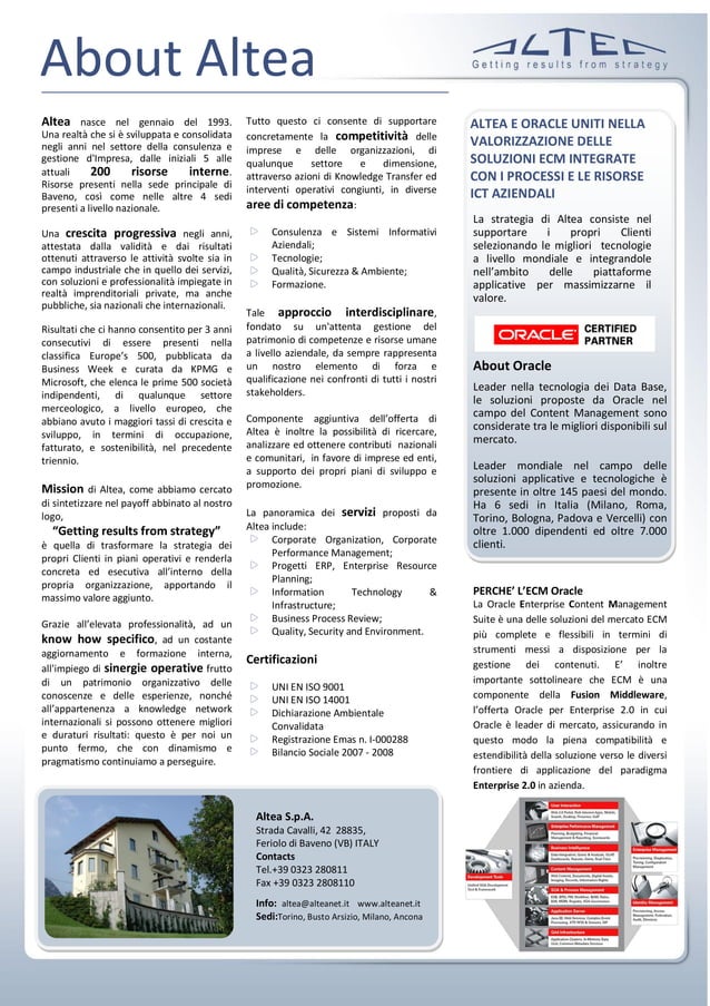 Profilo Altea UCM E&C | PDF