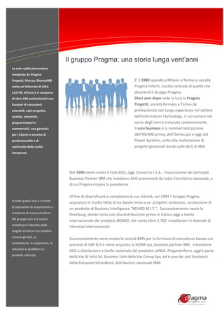 Profilo pragma progetti | PDF