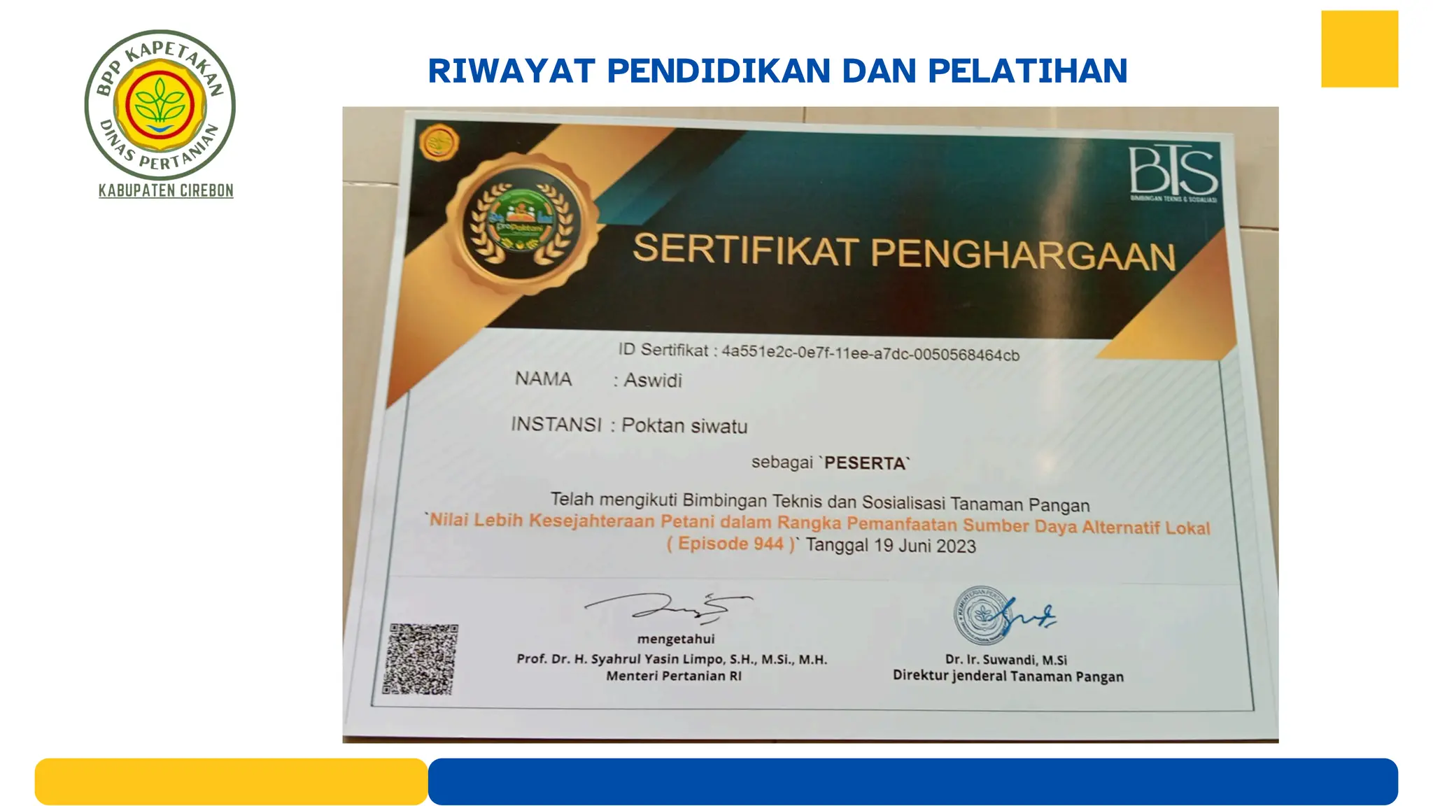 Profil Penyuluh Swadaya BPP Kapetakan ASWIDI.pdf