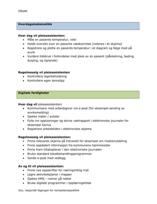 Profil Pleieassistent Til Kurs | DOC