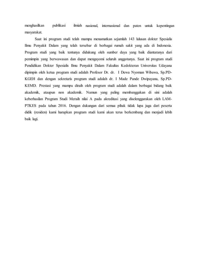 Profil program studi ipd unud 2016 | PDF | Free Download