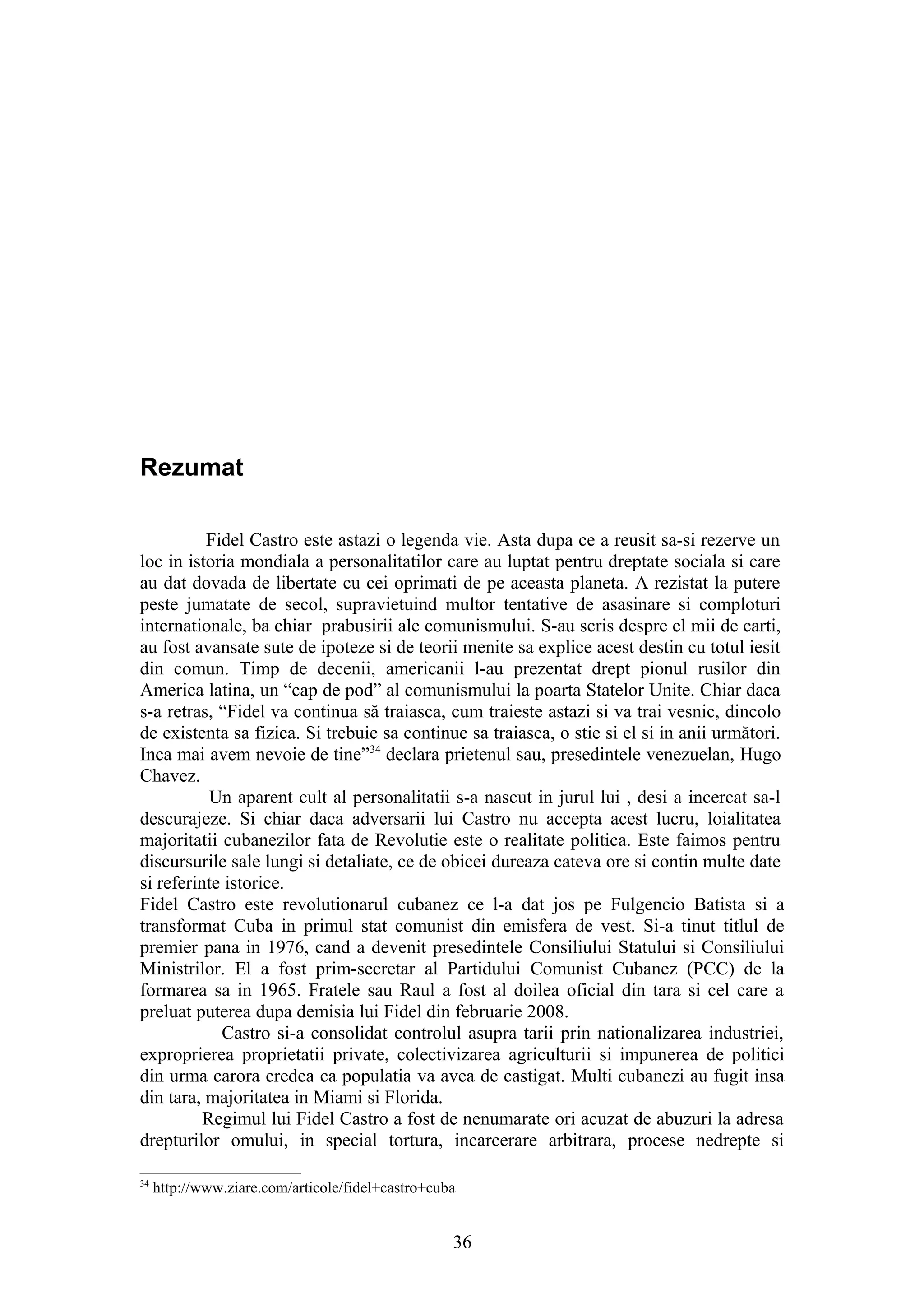 Profil psihologic fidel castro | DOC