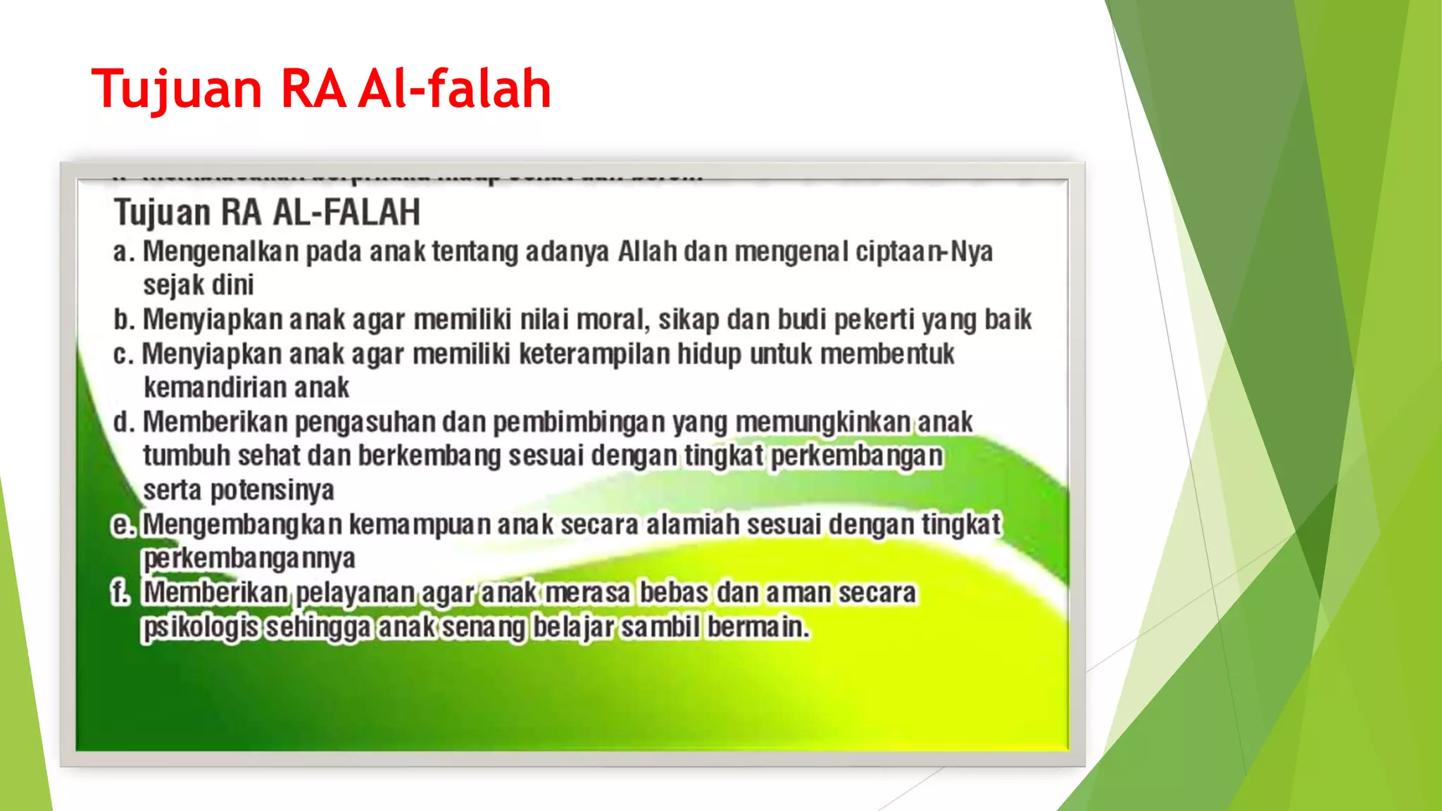 Profil raudhatul athfal (ra) al falah | PDF