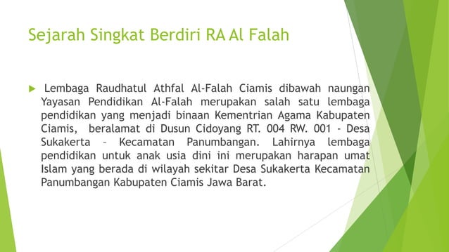 Profil raudhatul athfal (ra) al falah | PDF