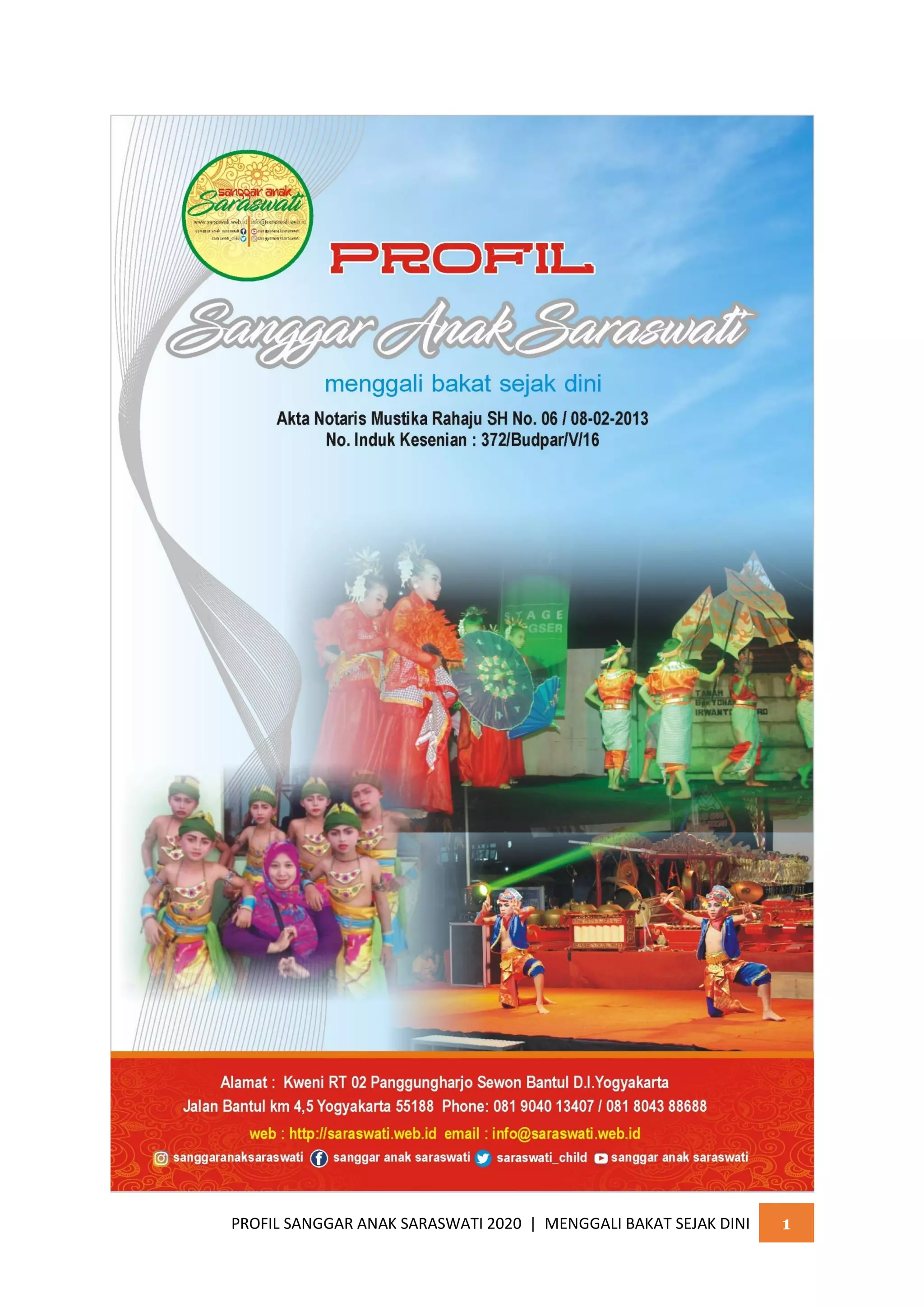Profil Sanggar Anak Saraswati 2020 | PDF