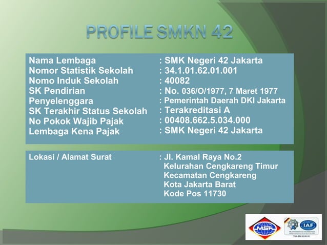 Profil SMK Negeri 42 Jakarta 2010 | PPS
