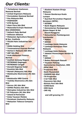 Profil syarikat (myknowledge arena) | PDF