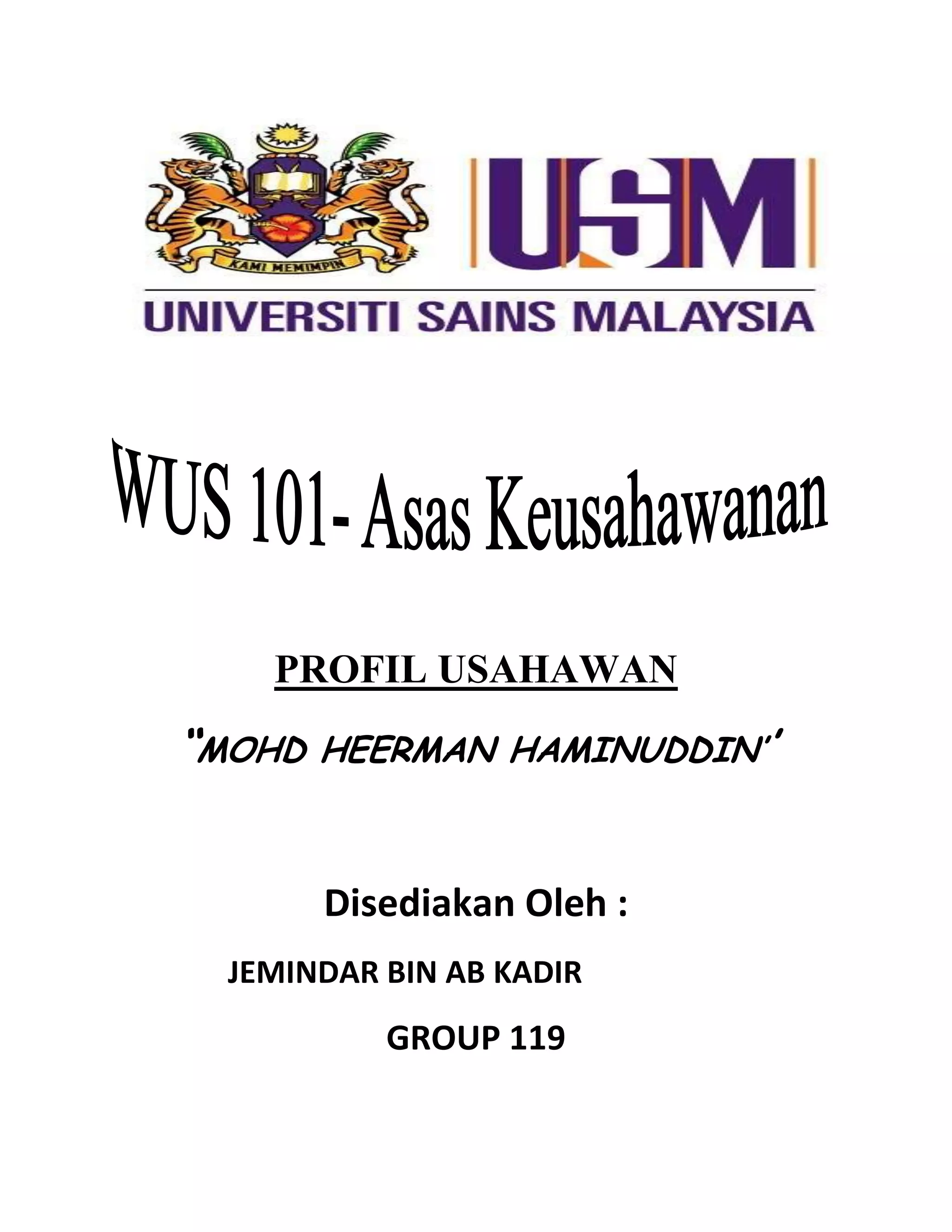 Profil usahawan | DOCX
