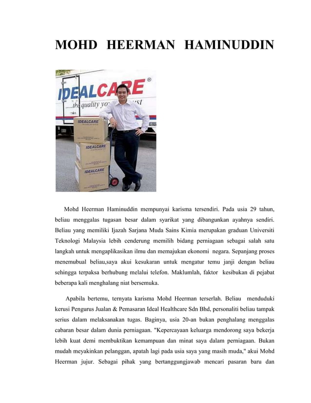 Profil usahawan | DOCX