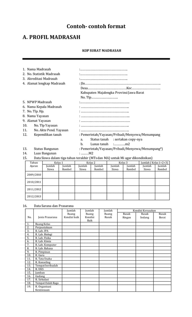 Profil usulan rkb dan rehab | PDF