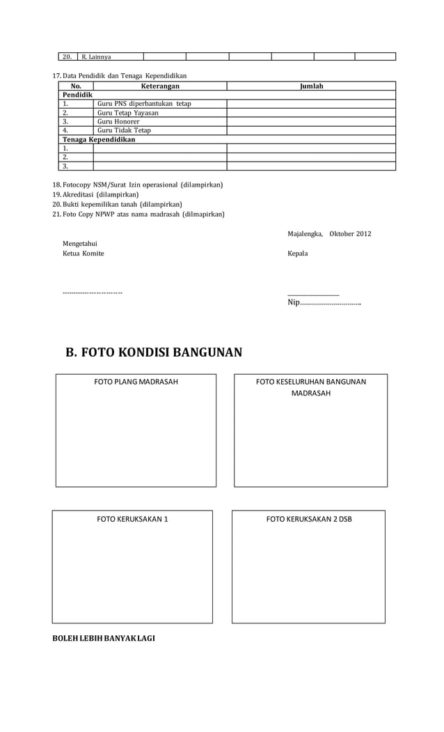 Profil usulan rkb dan rehab | PDF