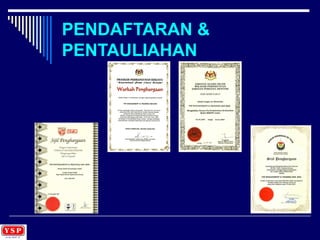 Profil YSP Management & Training Sdn Bhd Sept 2009 | PPT