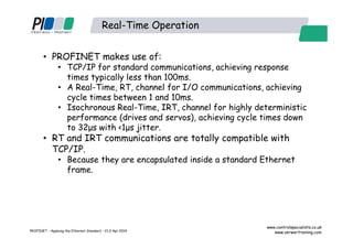 PROFINET - applying the Ethernet standard to industral automation ...