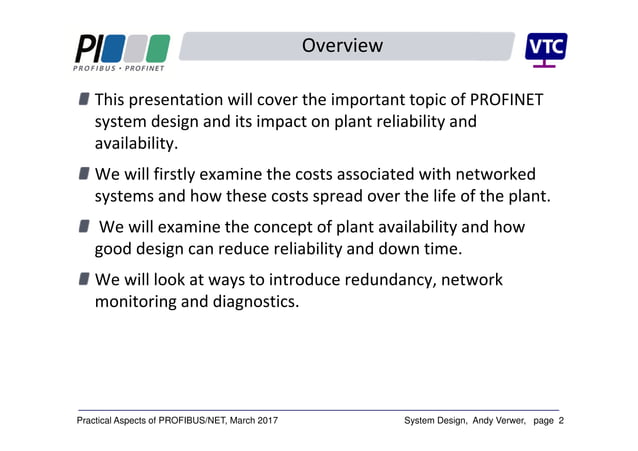PROFINET system design - Andy Verwer | PPT