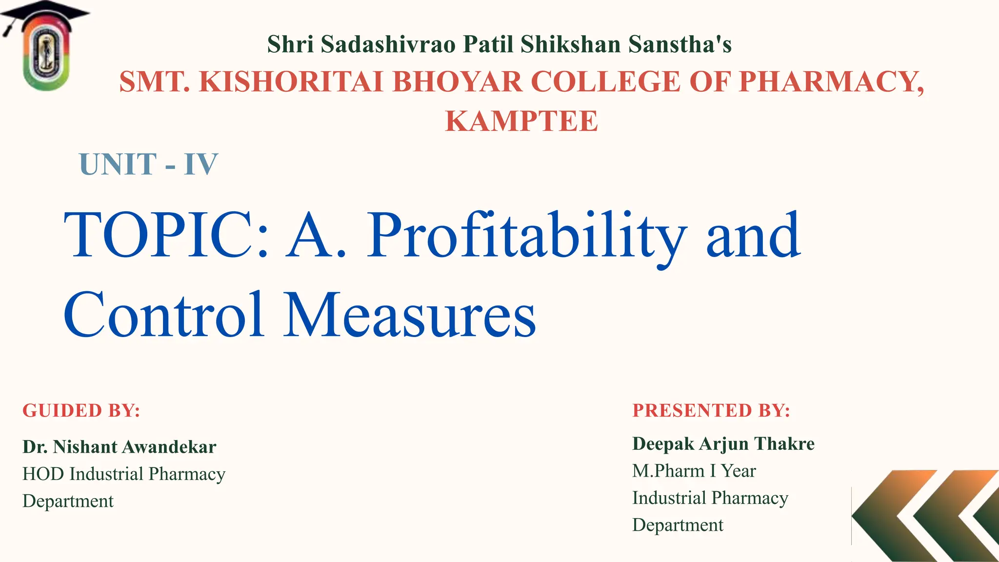 Profitability & Control Measures, Demand and Challenges.pptx