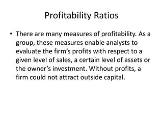 Profitability ratio analysis | PPTX