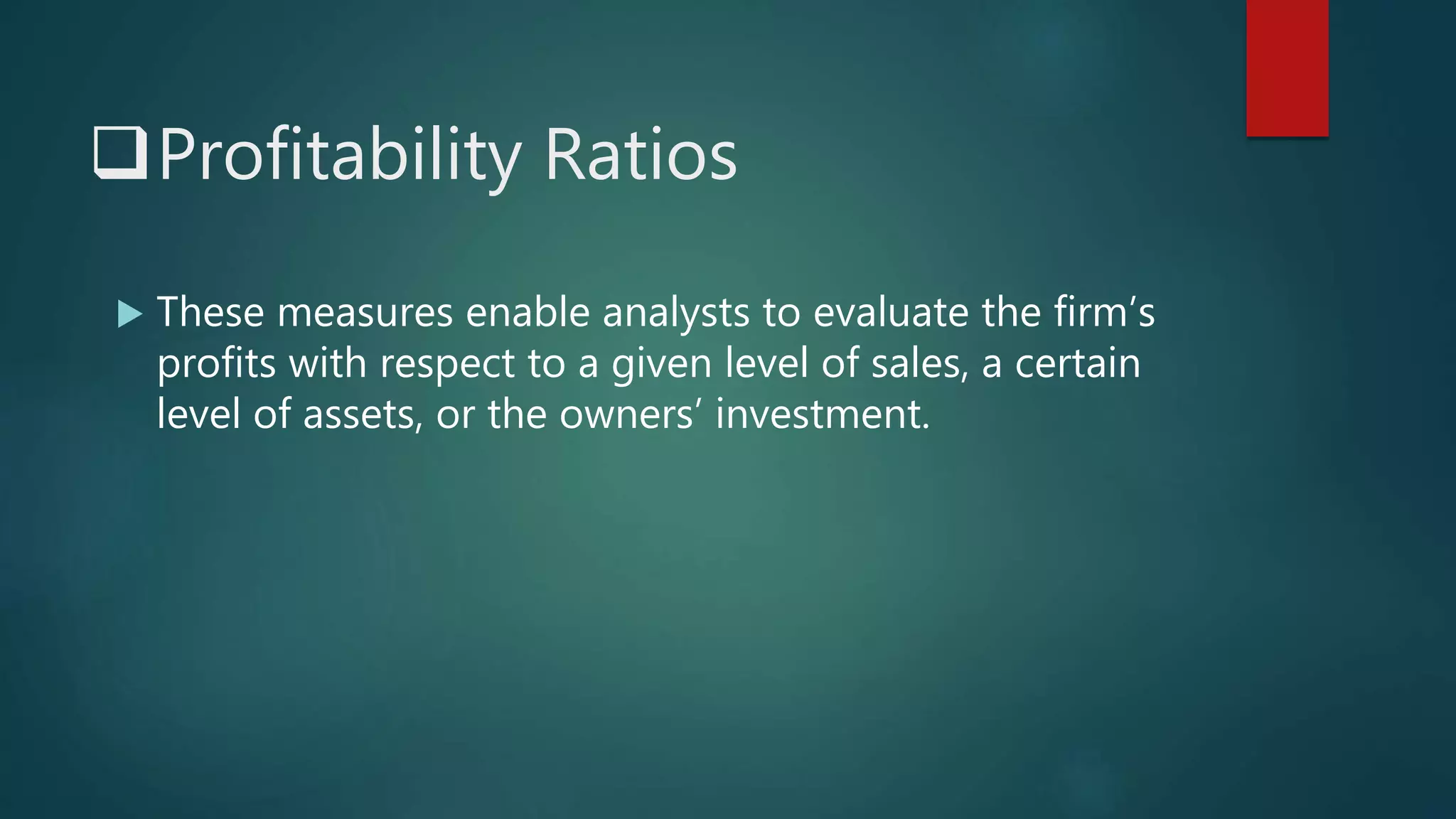 Profitability ratios | PPTX
