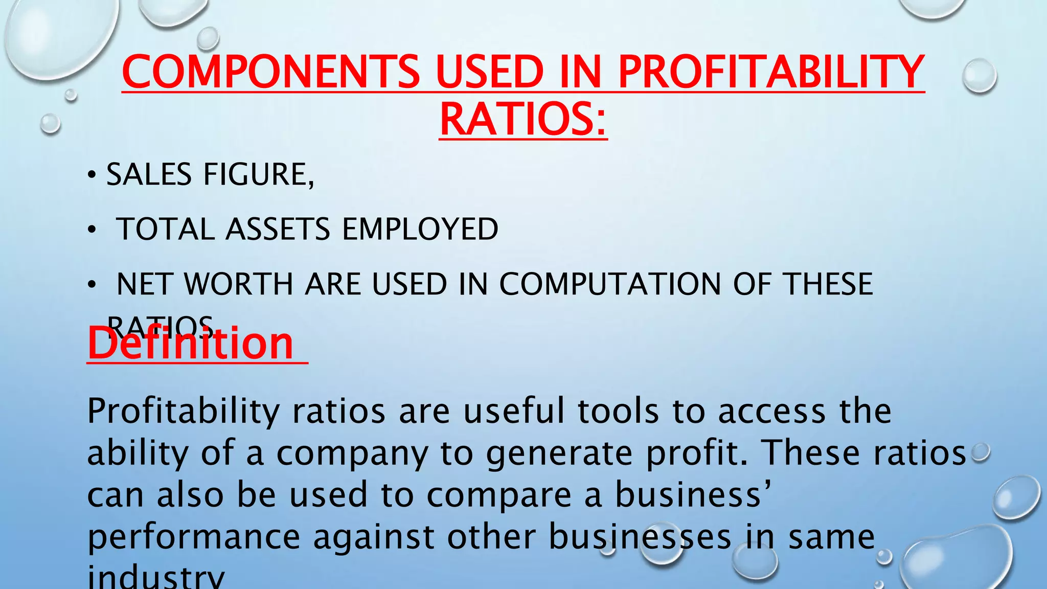 Profitability ratios | PPTX